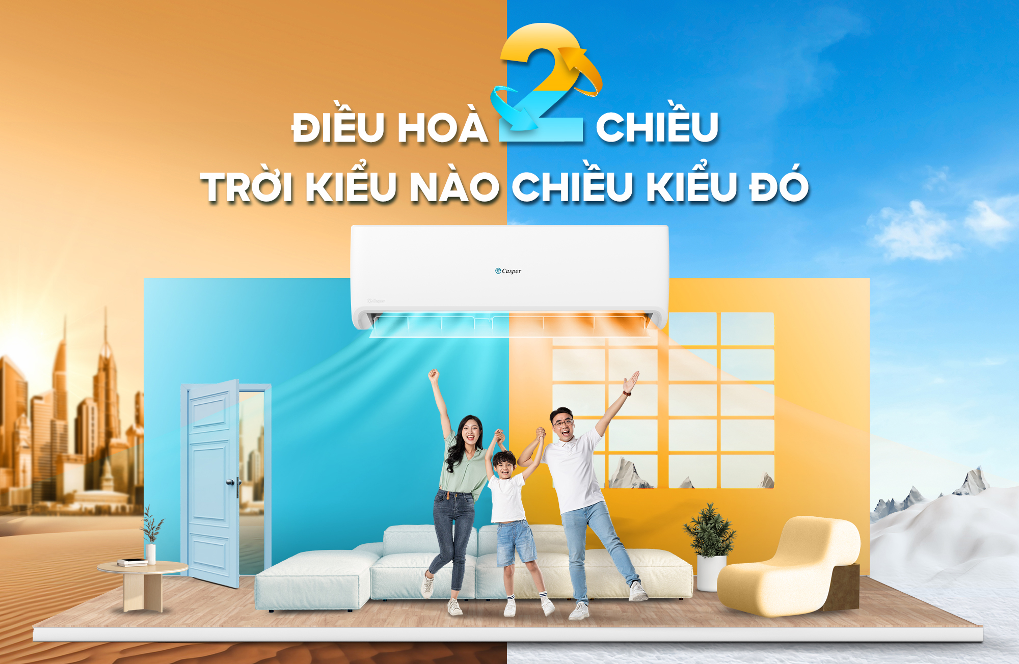 Điều hòa Casper 2 chiều GH-18IS35: Mang đến cuộc sống quanh năm thoải ...